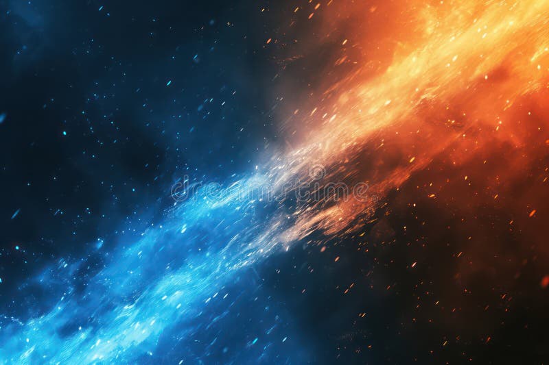 Blue and Orange Twitch Overlay Abstract Background. Generative AI Stock ...