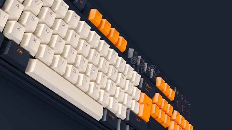 Blue Orange White Computer Keyboard Stock Illustration - Illustration ...