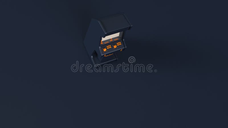 Blue Orange White Vintage Arcade Console Stock Illustration ...