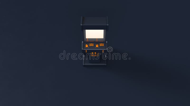 Blue Orange White Vintage Arcade Console Stock Illustration ...