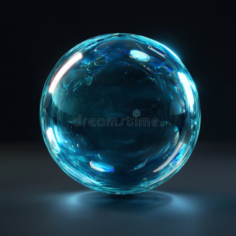 Blue Orb stock illustration. Illustration of technology - 335159309