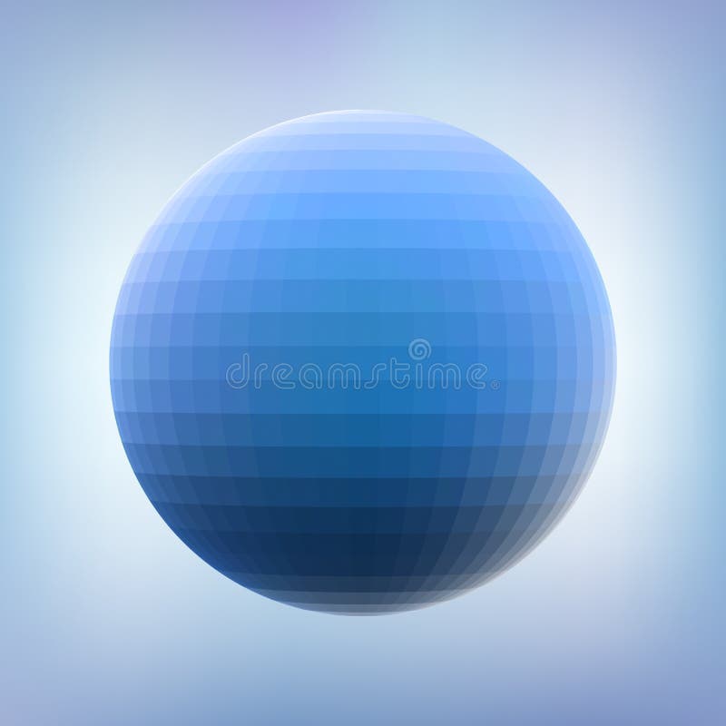 Blue Orb on a Light Background. Vector Graphics Stock Vector ...