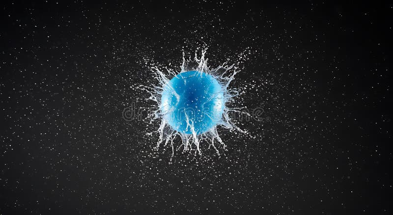 Blue Orb Water Impact: a Dramatic Splash Photography Stock Image ...