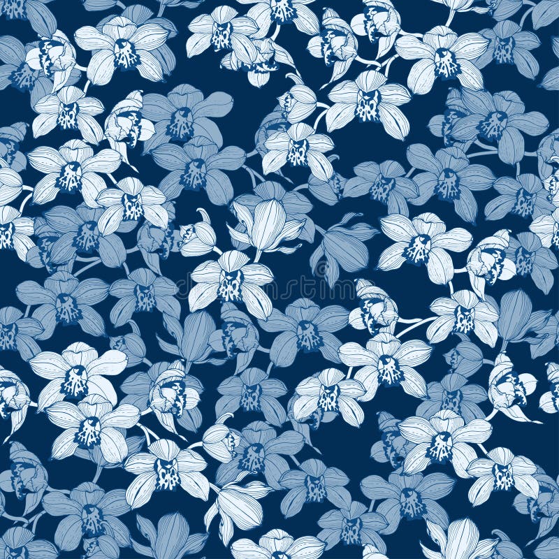 Blue Orchids Stock Illustrations – 1,540 Blue Orchids Stock ...