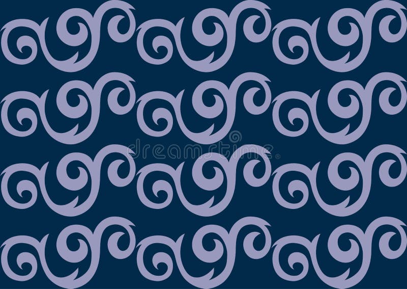 Blue Ornate Seamless Pattern Stock Vector - Illustration of fashioned ...