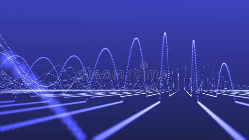 Oscillating Sine Waveform Frequency Lines Science Background Stock ...