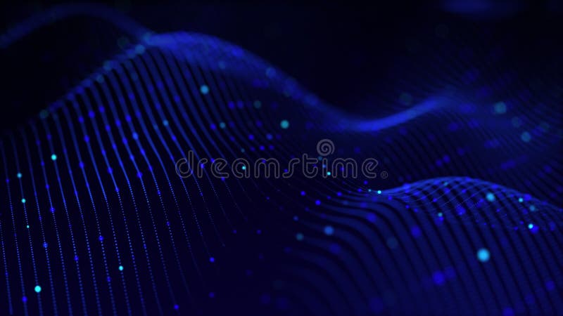 Blue Outer Space. Looped Wavy Background. Smooth Liquid Movement of ...