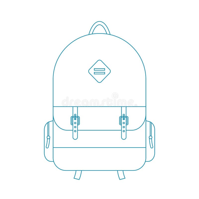 Red Backpack Isolated on White Background Stock Vector - Illustration ...