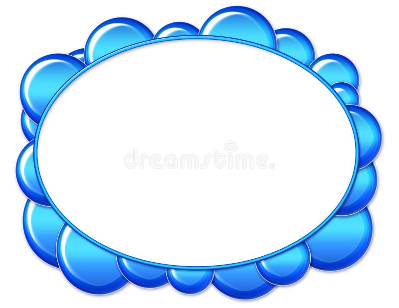 Blue Oval Bubble Frame stock illustration. Illustration of round - 4987705