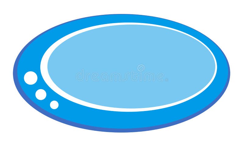 Blue Oval Button with White Decorations Stock Illustration ...