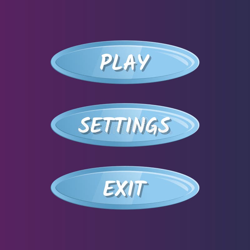 Blue Oval Options Selection Windows Set Stock Illustration ...