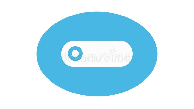 Blue Oval with a Slider Control, Indicates Settings, Options, or ...