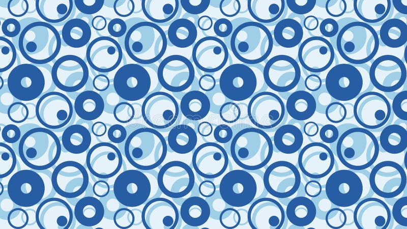Blue Overlapping Circles Background Pattern Stock Vector - Illustration ...
