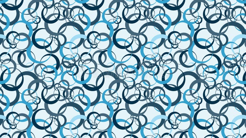 Blue Overlapping Circles Pattern Stock Vector - Illustration of ...