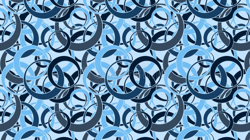 Blue Overlapping Circles Pattern Background Vector Art Stock Vector ...