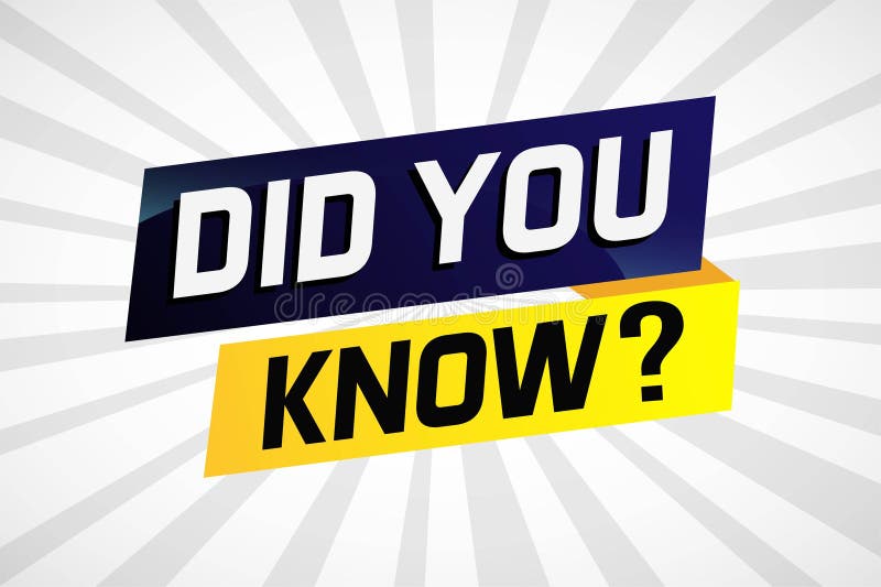 Did You Know ? Word Concept Vector Illustration Stock Vector ...