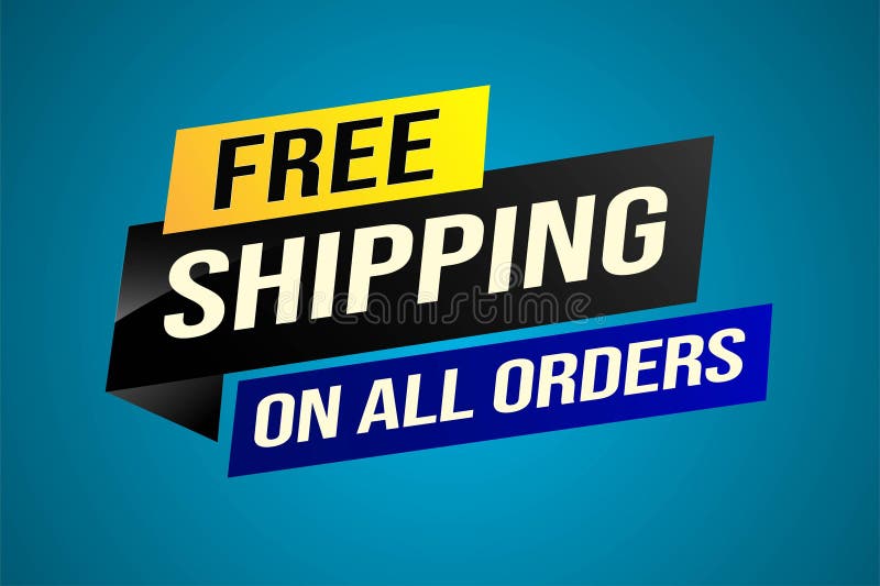 Free Shipping All Orders Tag Stock Vector - Illustration of blue ...