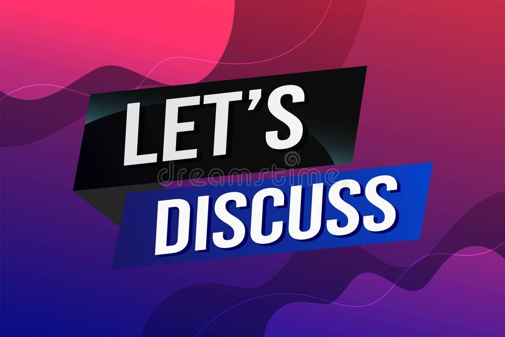 Let S Discuss Word Concept Vector Illustration Stock Vector ...