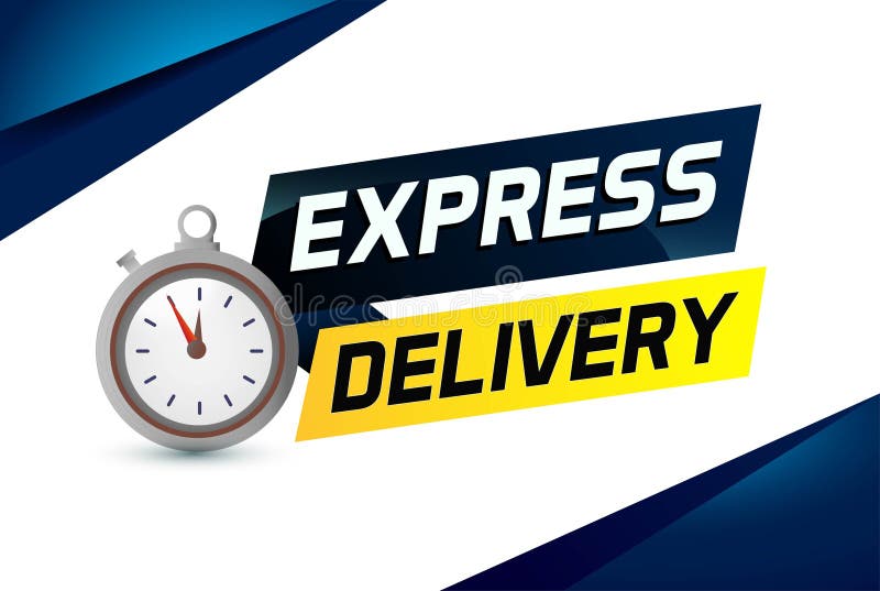 Express Delivery Word Concept Vector Illustration Stock Illustration ...
