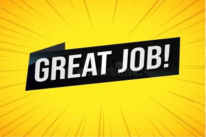 Great Job Word Concept Vector Illustration Stock Illustration ...