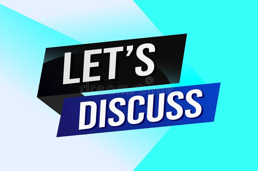 Let S Discuss Word Concept Vector Illustration Stock Vector ...