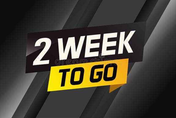 2 Week To Go Word Concept Vector Illustration Stock Vector ...