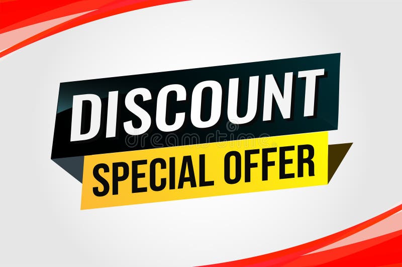 Discount Special Offer Poster Banner Graphic Design Stock Vector ...