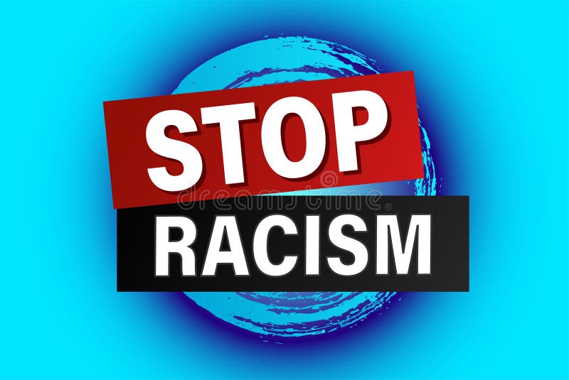 Stop Racism Poster Banner Graphic Design Stock Vector - Illustration of ...