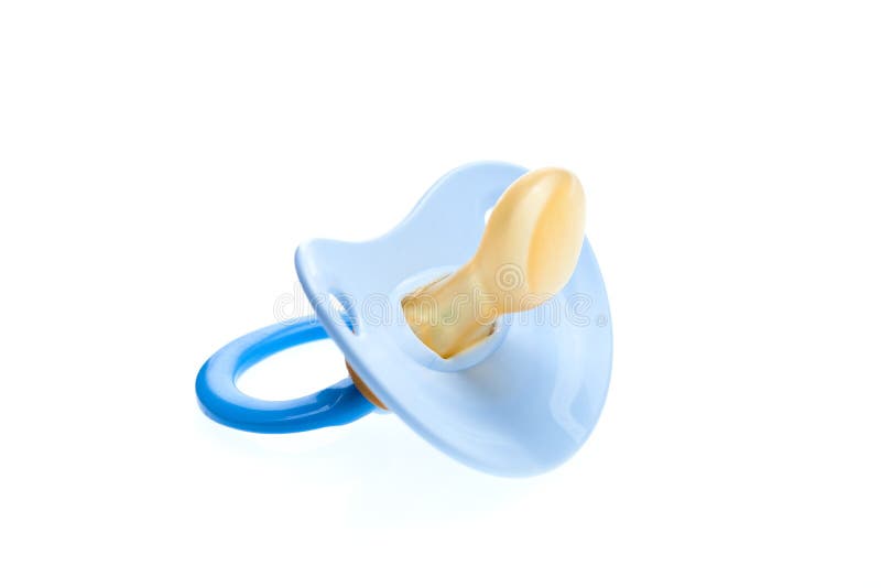 Blue Baby Pacifier Made of Soft Silicone. Stock Image - Image of ...