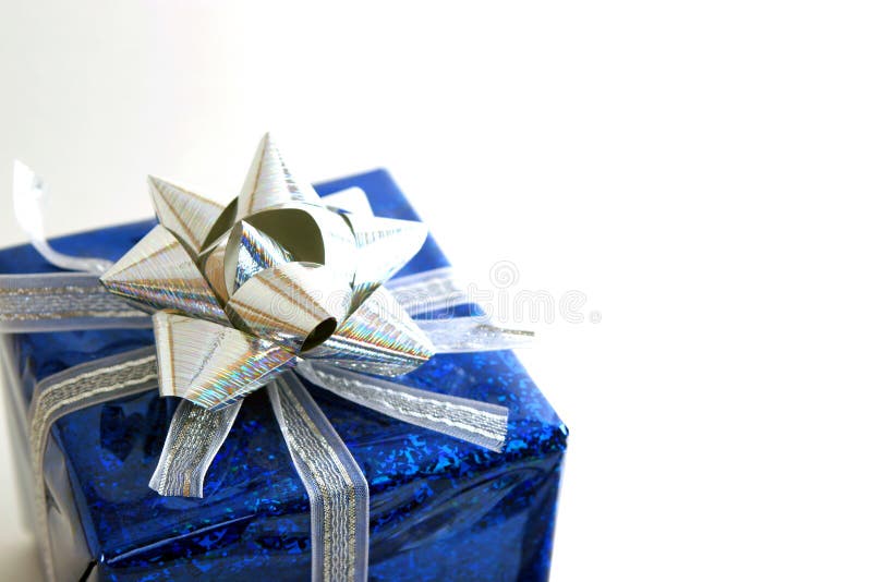 Blue package stock photo. Image of wrap, label, giving - 1487672