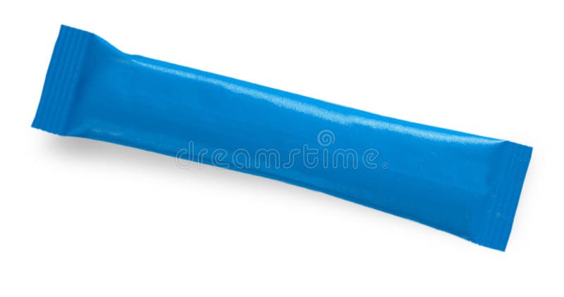 Blue Package Isolated on White Background with Clipping Path Stock ...