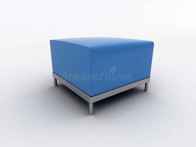 Blue padded stool stock illustration. Illustration of refreshment ...