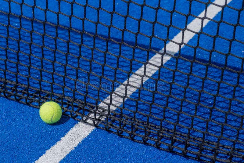 Blue Paddle Tennis Court Net Stock Photo - Image of texture, play ...
