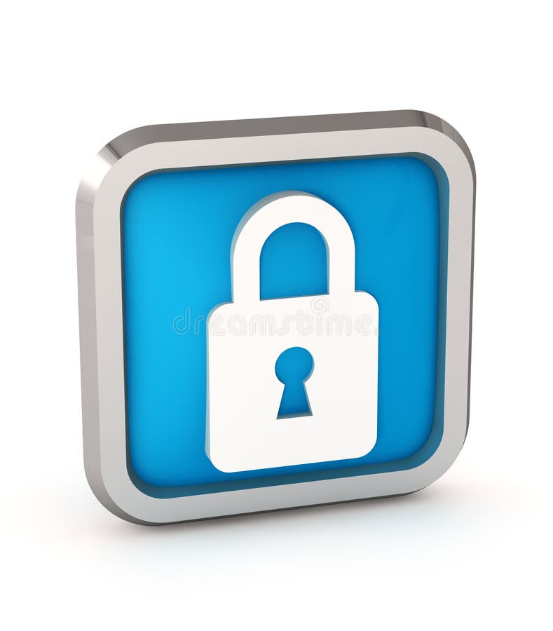 Information Security Web Icon Flat Design Stock Vector - Illustration ...