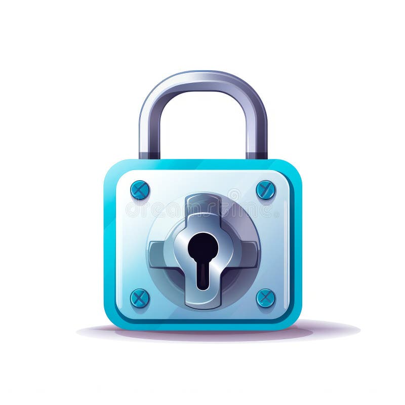 Blue Padlock with Lock on the Front of it. Generative AI Stock ...