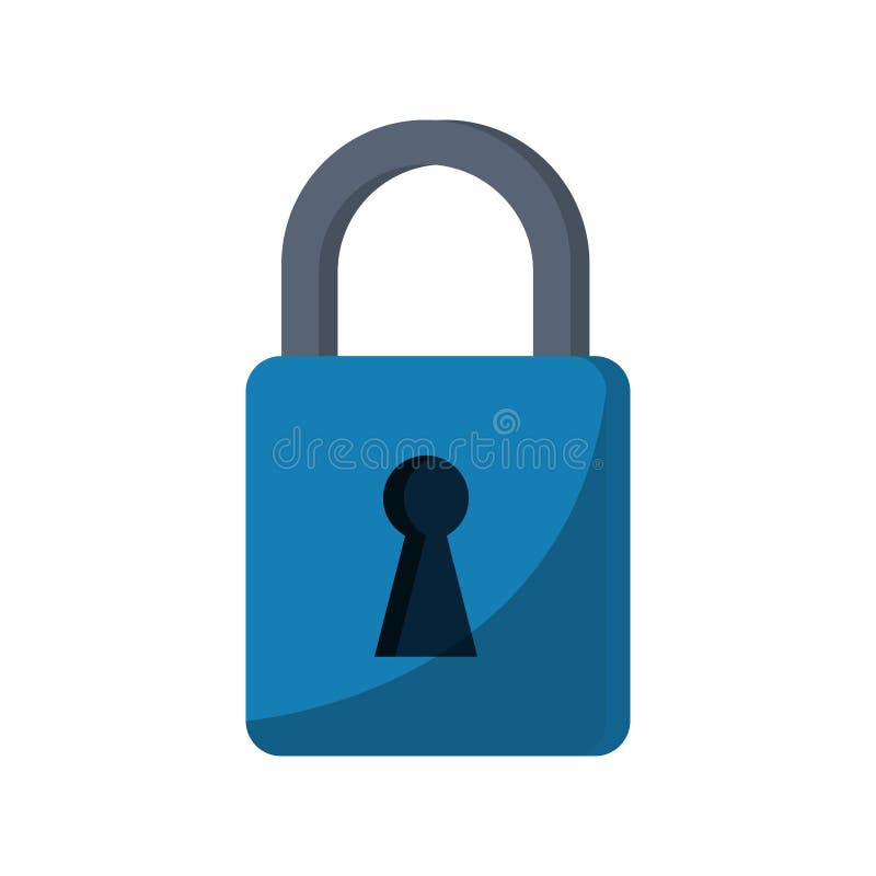 Blue Padlock Lock Secure Digital Stock Vector - Illustration of network ...