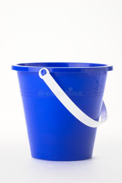 Blue pail stock image. Image of pail, bucket, handle, container - 2209679