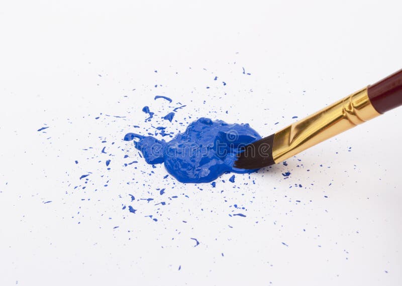 Blue paint stock image. Image of hobby, blob, color, brush - 20280297