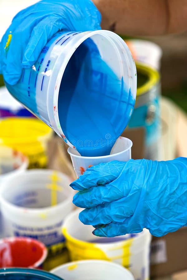 Blue paint stock image. Image of decoration, decorate - 3371799