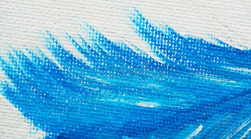 Blue Paint on Canvas Surface Stock Image - Image of pattern, abstract ...