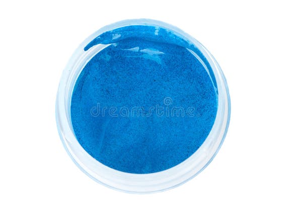 Blue paint in container stock photo. Image of plastic - 100279266
