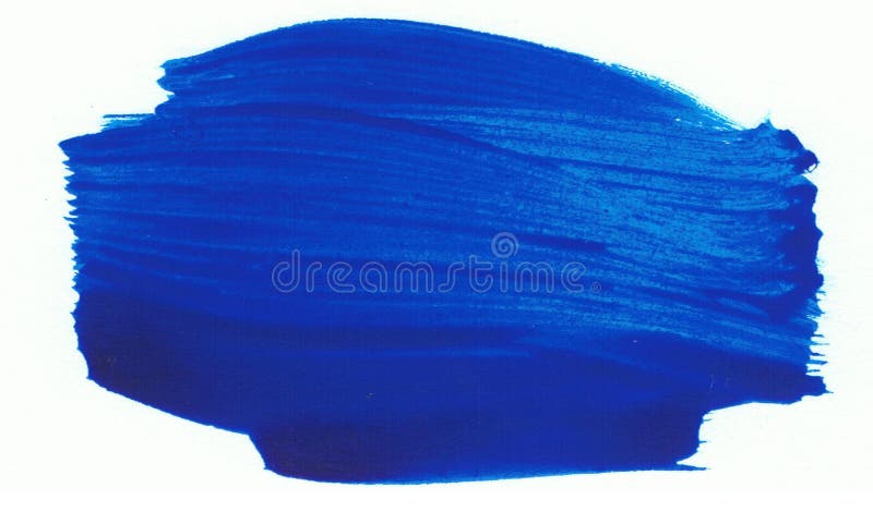 A Blue Paint Dab on a White Paper. Stock Photo - Image of isolated ...