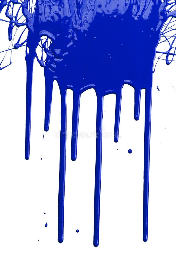 Blue Paint Dripping stock photo. Image of isolated, splash - 16164482