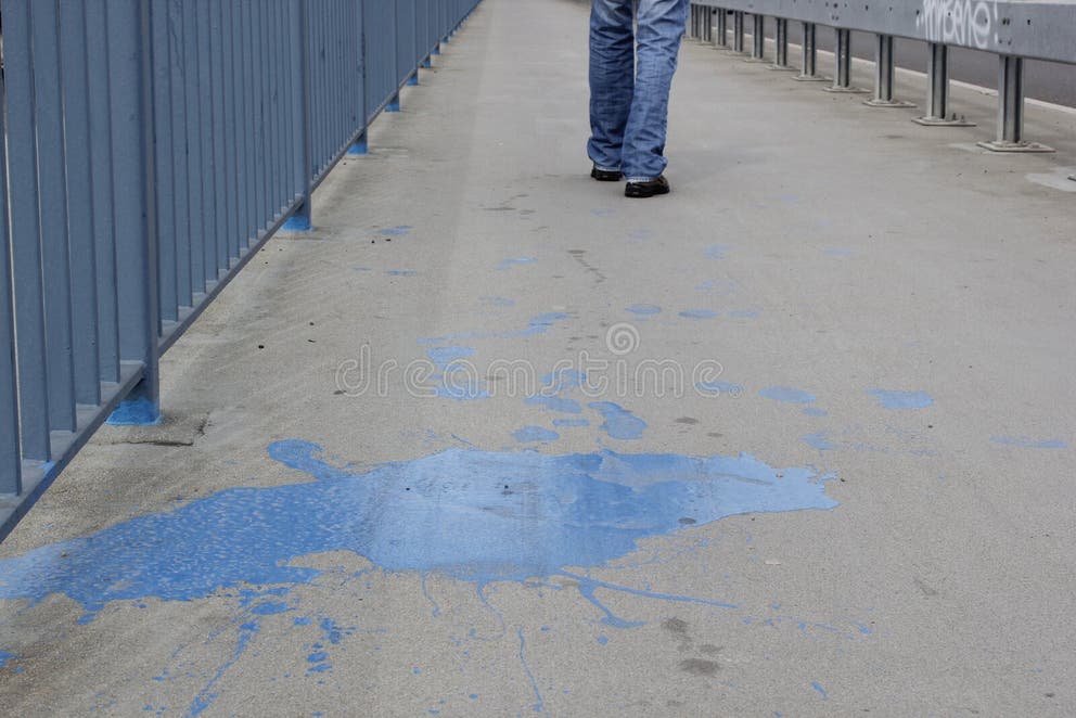 Blue paint stock photo. Image of stain, dirty, dirt, walk - 40340476