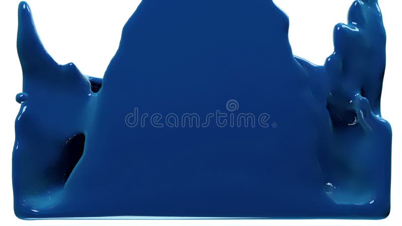 Blue Paint Fills Up Screen, Isolated on White FULL HD with Alpha ...