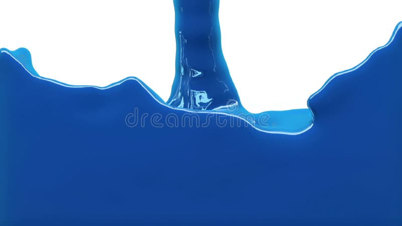 Blue Paint Fills Up Screen, Isolated on White FULL HD with Alpha ...