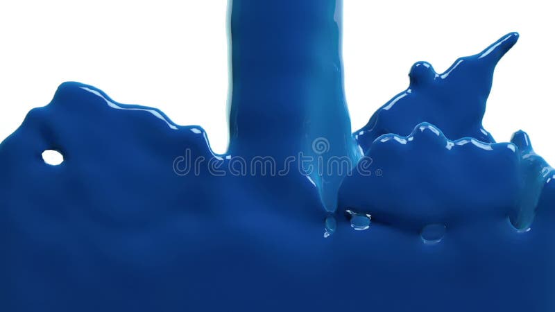 Blue Paint Fills Up Screen, Isolated on White FULL HD with Alpha ...