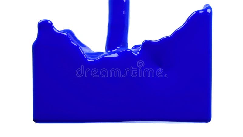 Blue Paint Fills Up Screen, Isolated on White FULL HD with Alpha ...