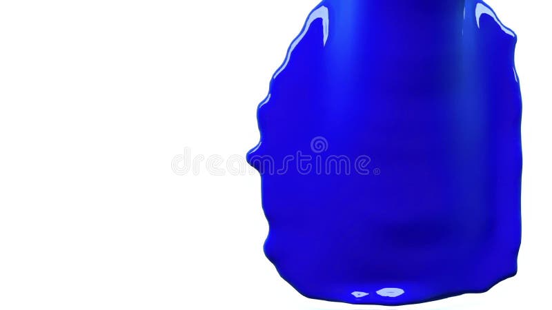 Blue Paint Fills Up Screen, Isolated on White FULL HD with Alpha ...