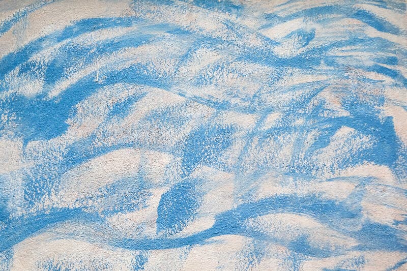 Blue Paint Marks on a Brick Wall. Stock Photo - Image of blue, cement ...